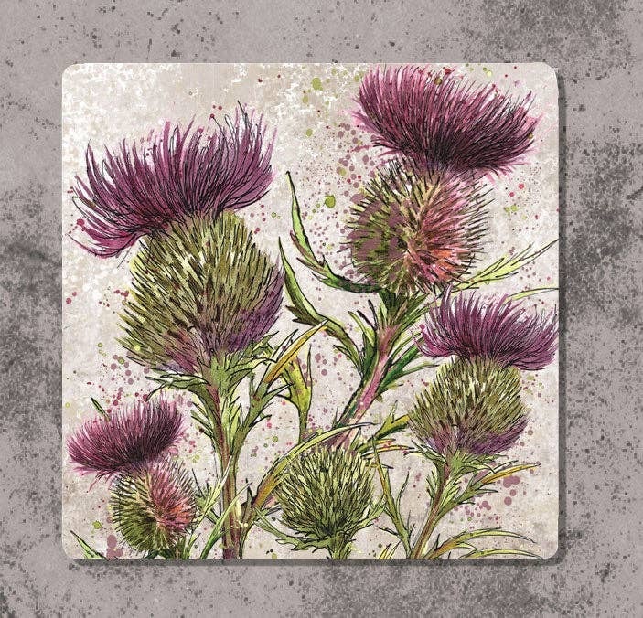 HD Thistle Coaster | The Tartan Woolly